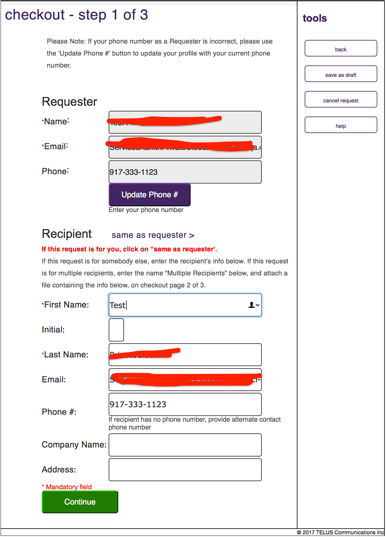 Adding a new user to the TELUS IT and Cloud Solutions Portal