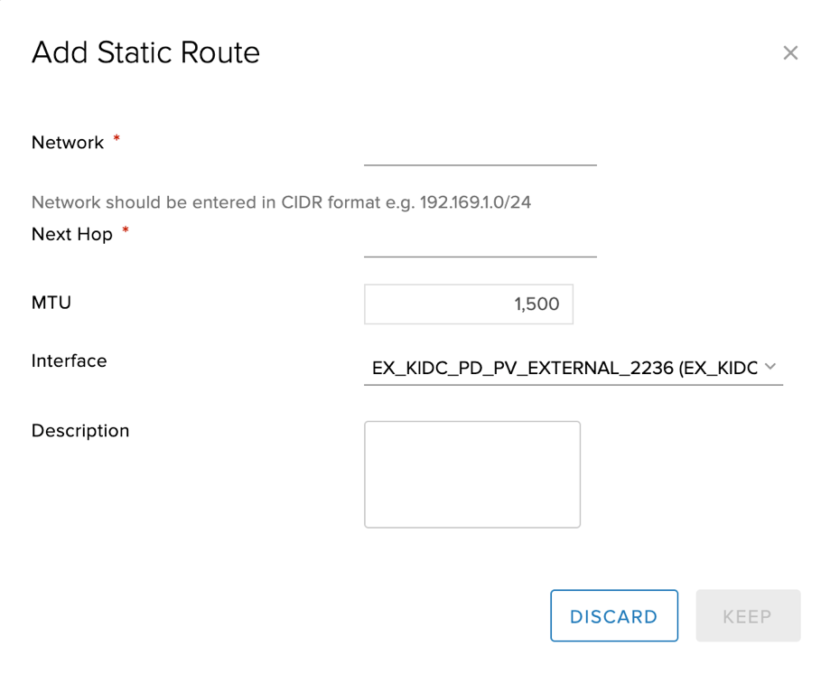 Static Routes on your Edge Gateway